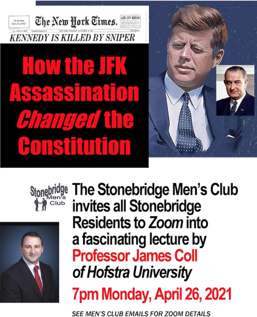 Professor James Coll, on JFK – Stonebridge Men's Club
